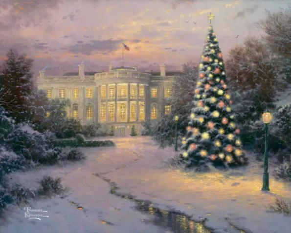 Thomas Kinkade The Lights of Liberty Painting